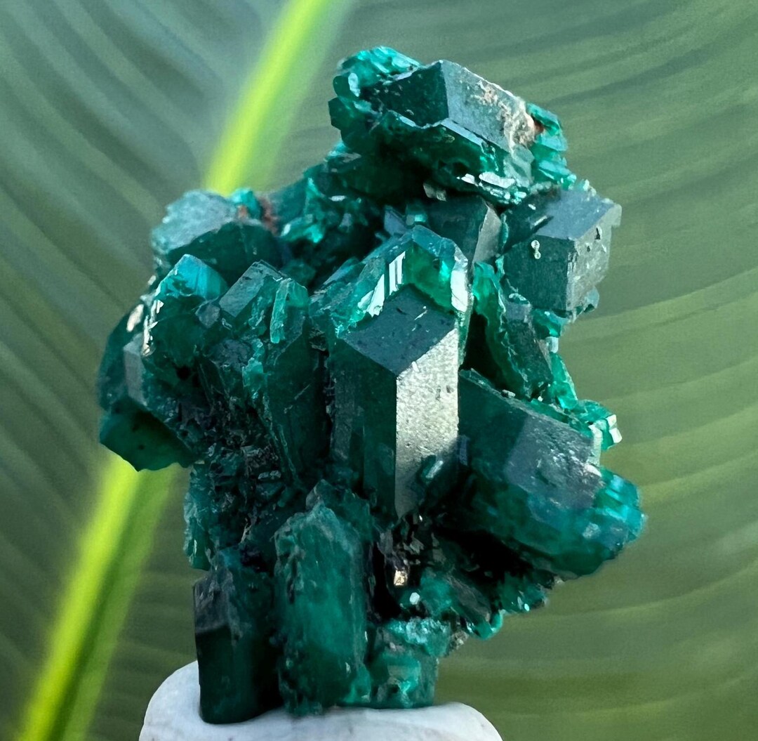 Delicious Emerald Green Dioptase Crystal Cluster From Namibia 3.8 Grams ...
