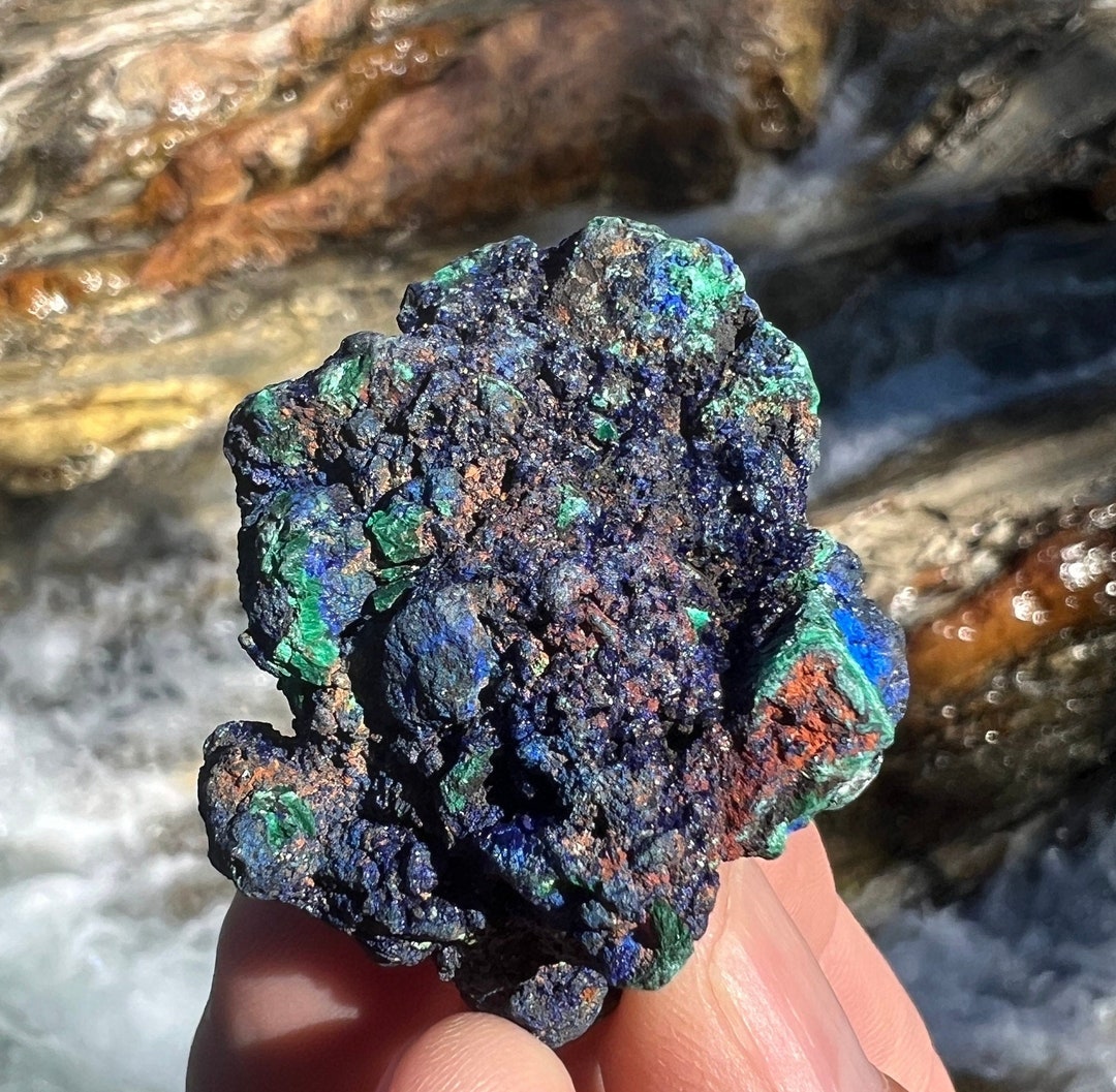 Sparkling Nuggy of Azurite & Malachite Combo Crystal • 56 Grams • Raw ...
