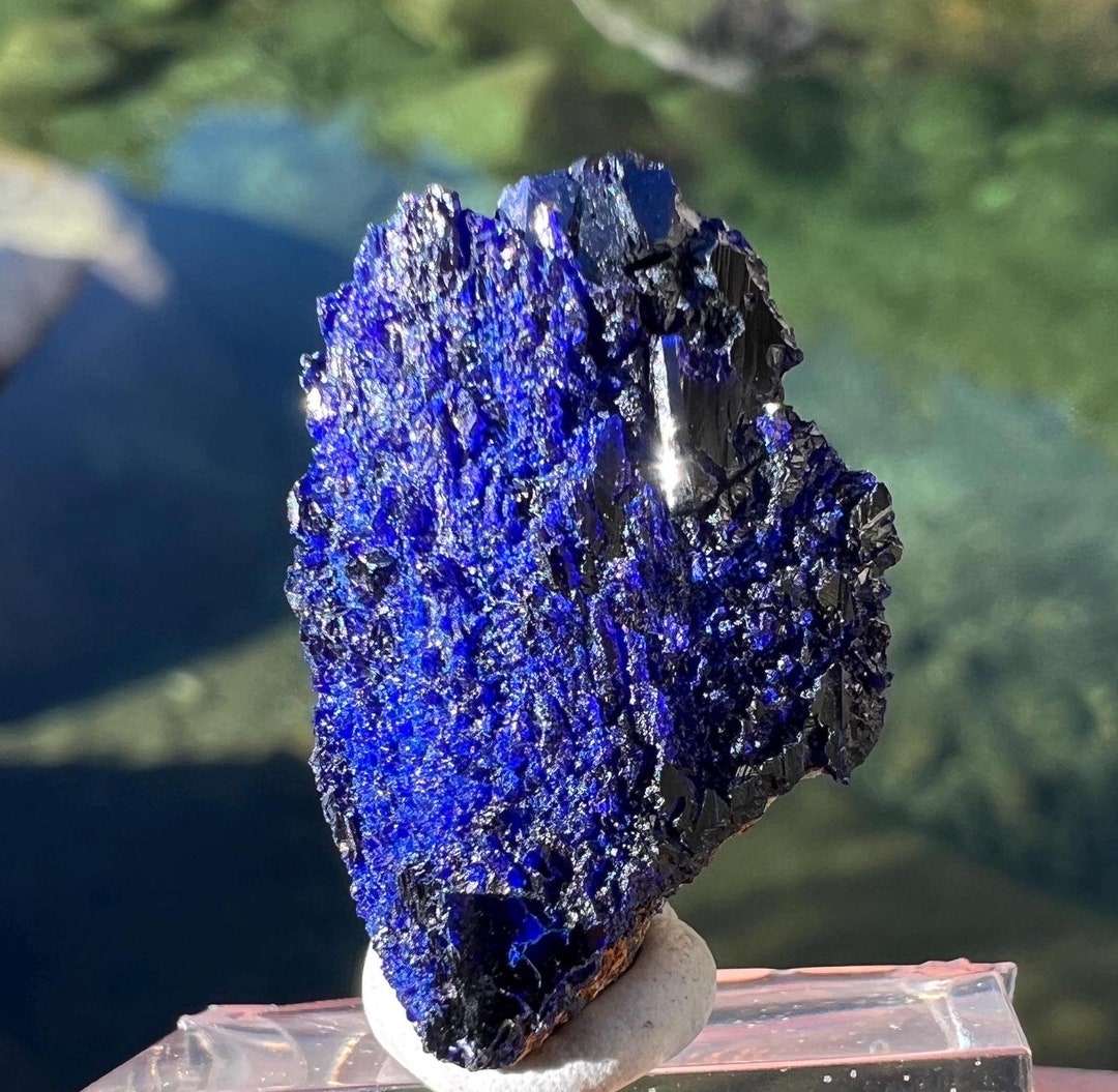 HARD YES Gemmy Blue Azurite Crystals From Morocco Natural Raw Blue ...