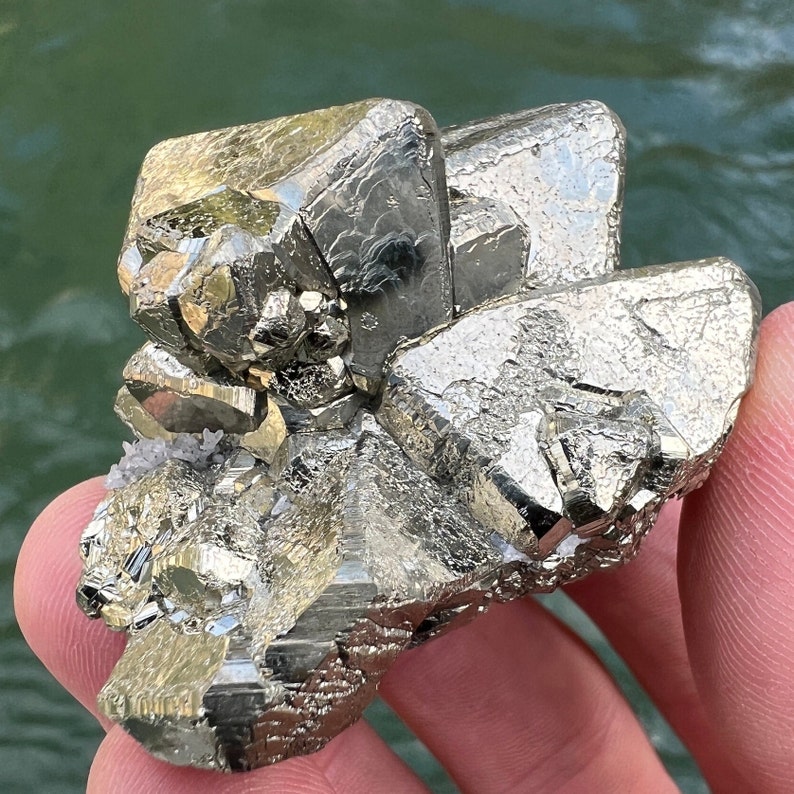 Large Octahedral Pyrite Cluster From Peru • 1/3 of a Pound!! 170 Grams ...