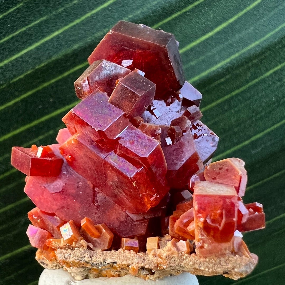 Stacked! Ruby Red Vanadinite Flower Cluster • 36 Grams Natural ...