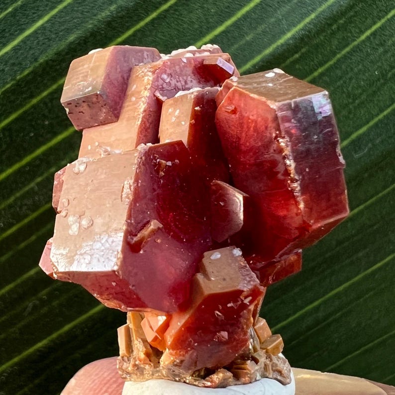 Chunky Ruby Red Vanadinite Flower Cluster • 20 Grams Natural Vanadanite ...