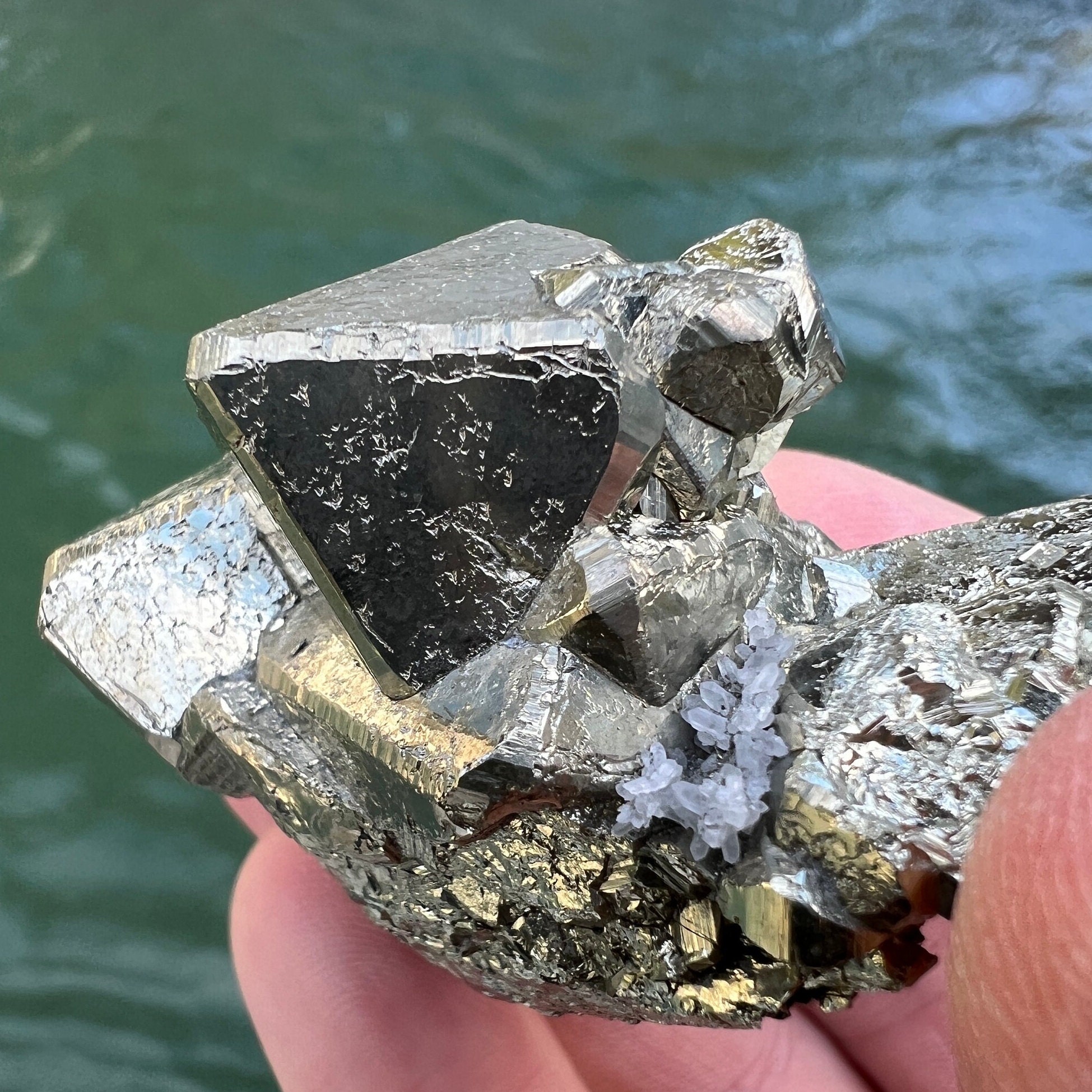 Large Octahedral Pyrite Cluster From Peru • 1/3 of a Pound!! 170 Grams ...