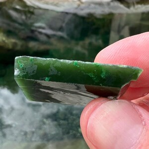 Nephrite Jade Slab Rough W/ Chromium Inclusions 17 Grams Cabochon ...