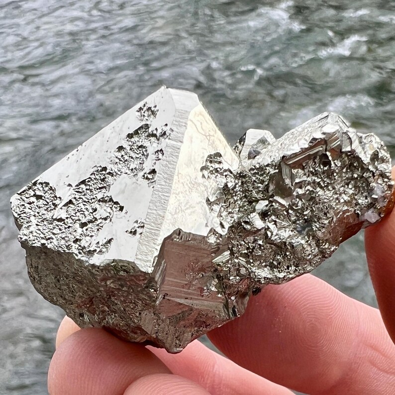 Gorgeous Etched Octahedral Pyrite Pyramid From Peru • 122 Grams ...
