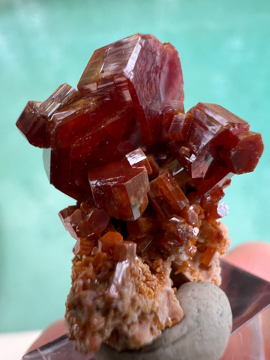 Red Vanadinite Cluster • 8 Grams • Rich Burgundy Vanadinite Midbladen ...