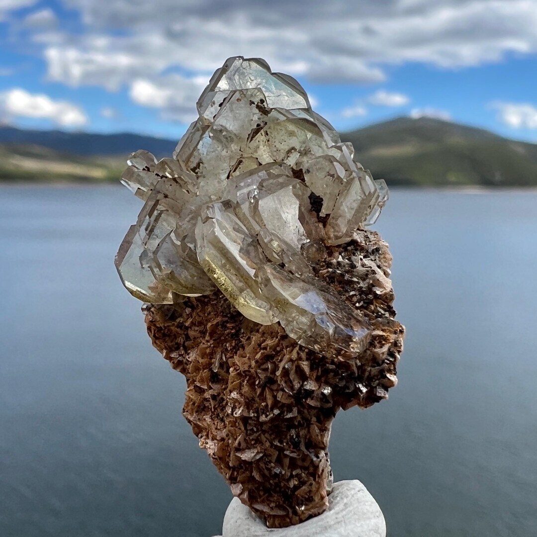 Glorious Barite Crystal Cluster From Peru W/ Druzy Calcite • 18 Grams ...