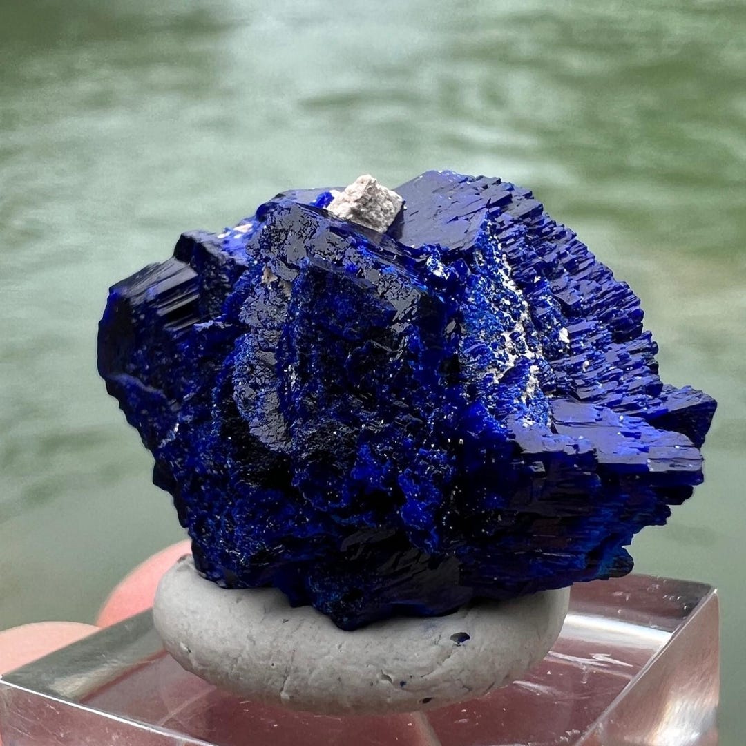 Blue Azurite Crystal Specimen From Morocco • 10.7 Grams 100% Natural ...