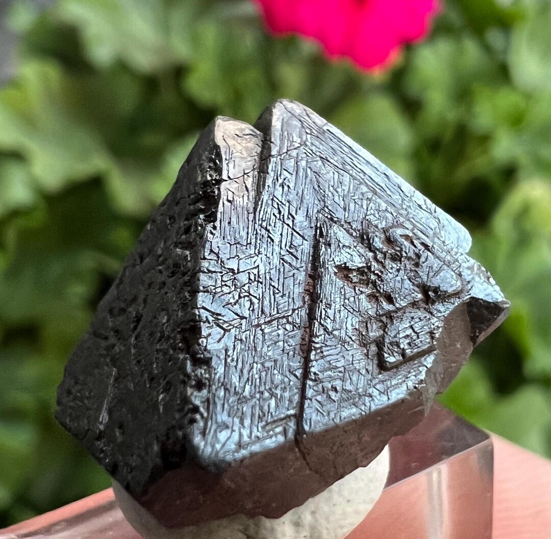 Gloriously Etched Magnetite Pyramid • 8.6 Grams • Collected by the ...