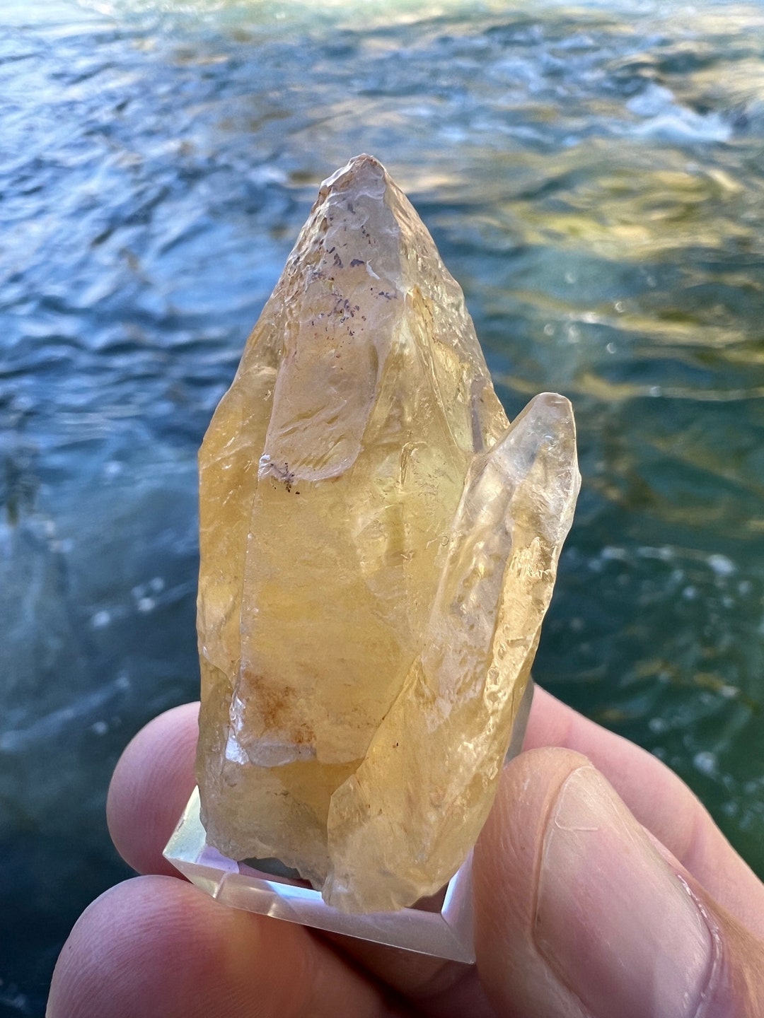 Blissful Twin Golden Dog Tooth Calcite Crystal Point 42 Grams From ...
