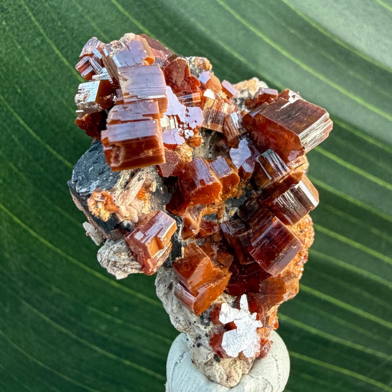 Deep Burgundy Red Vanadinite Crystal • 28 Grams Natural Vanadanite From ...