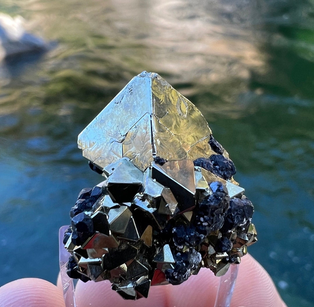 Octahedral Pyrite Cluster From Peru • 15 Grams • Genuine Pyramid Sacred ...
