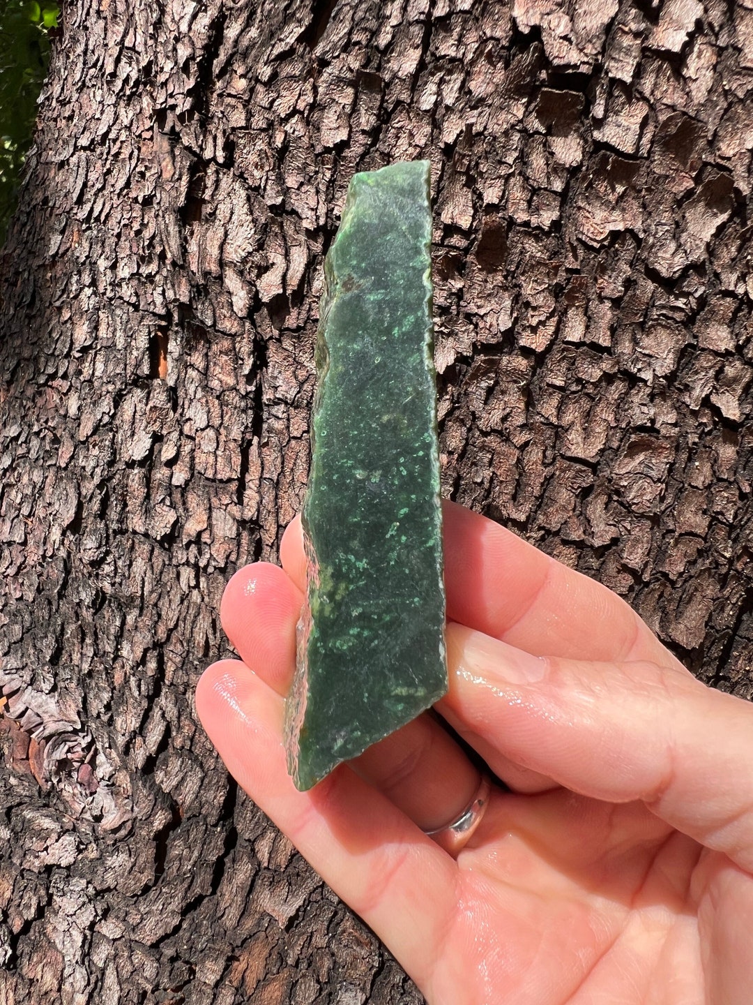 Raw Nephrite Jade Rough W/ Chromium Inclusions for Cabochon Jewelry Cab ...