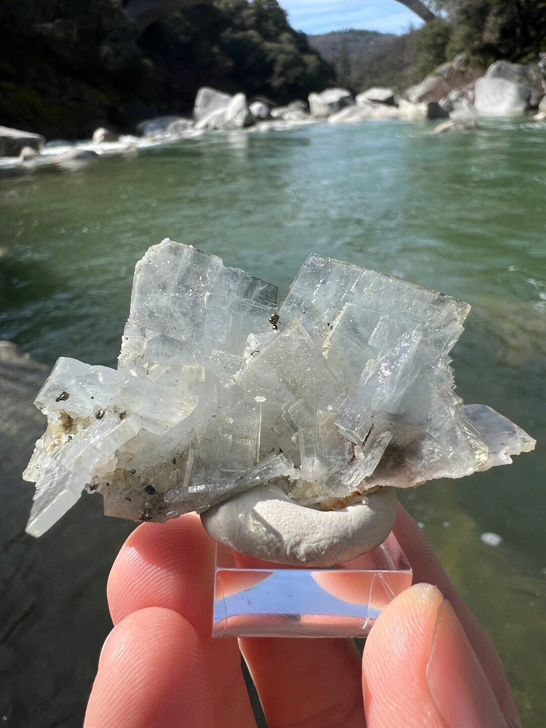 Blue Barite Cluster of Fans From Morocco • 40 Grams • Moroccan Blue ...