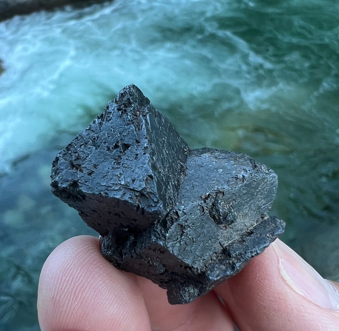 Chonky Etched Magnetite Crystal Cluster • 46 Grams • Collected by the ...