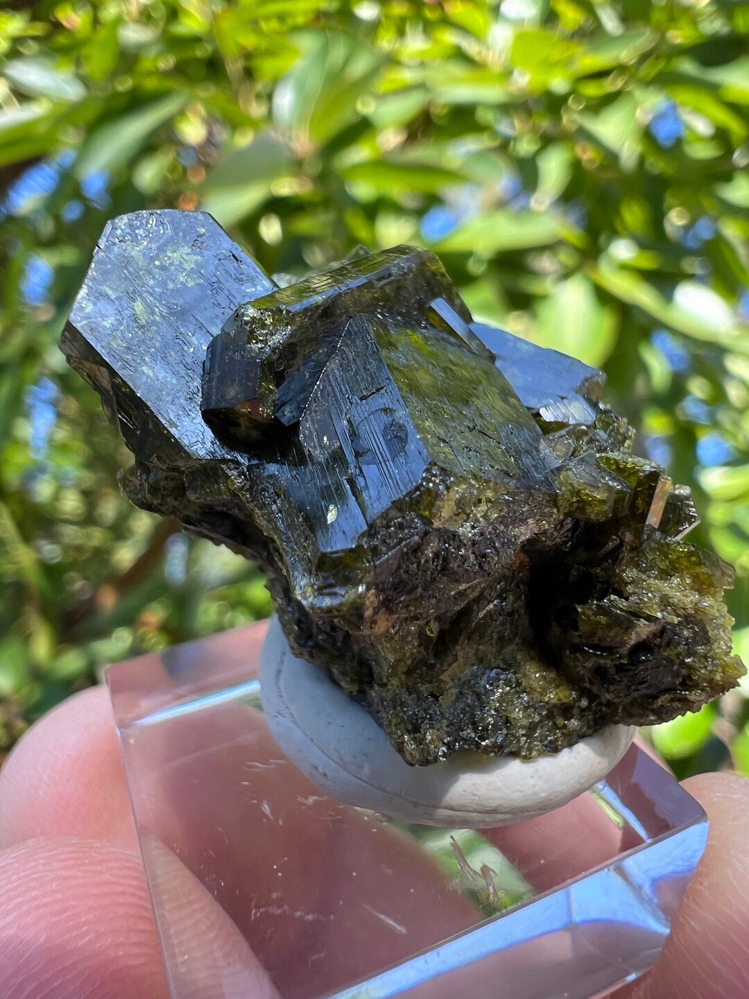 Terminated Raw Epidote Cluster • 14 Grams • Natural Green Epidote From ...
