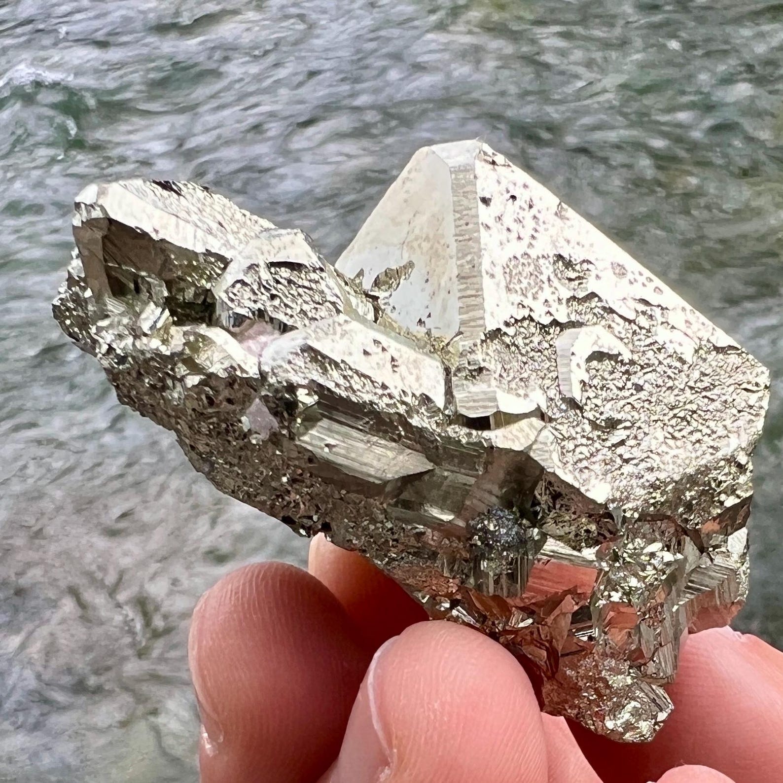 Gorgeous Etched Octahedral Pyrite Pyramid From Peru • 122 Grams ...