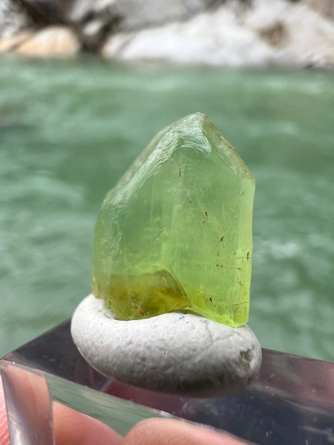 Greenterminated Peridot Crystal From Himalayas 2.4 Grams Nice Point ...