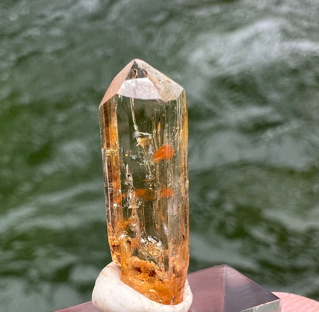 Exceptional Termination Golden Imperial Topaz Crystal Clean Crisp • 1.9 ...