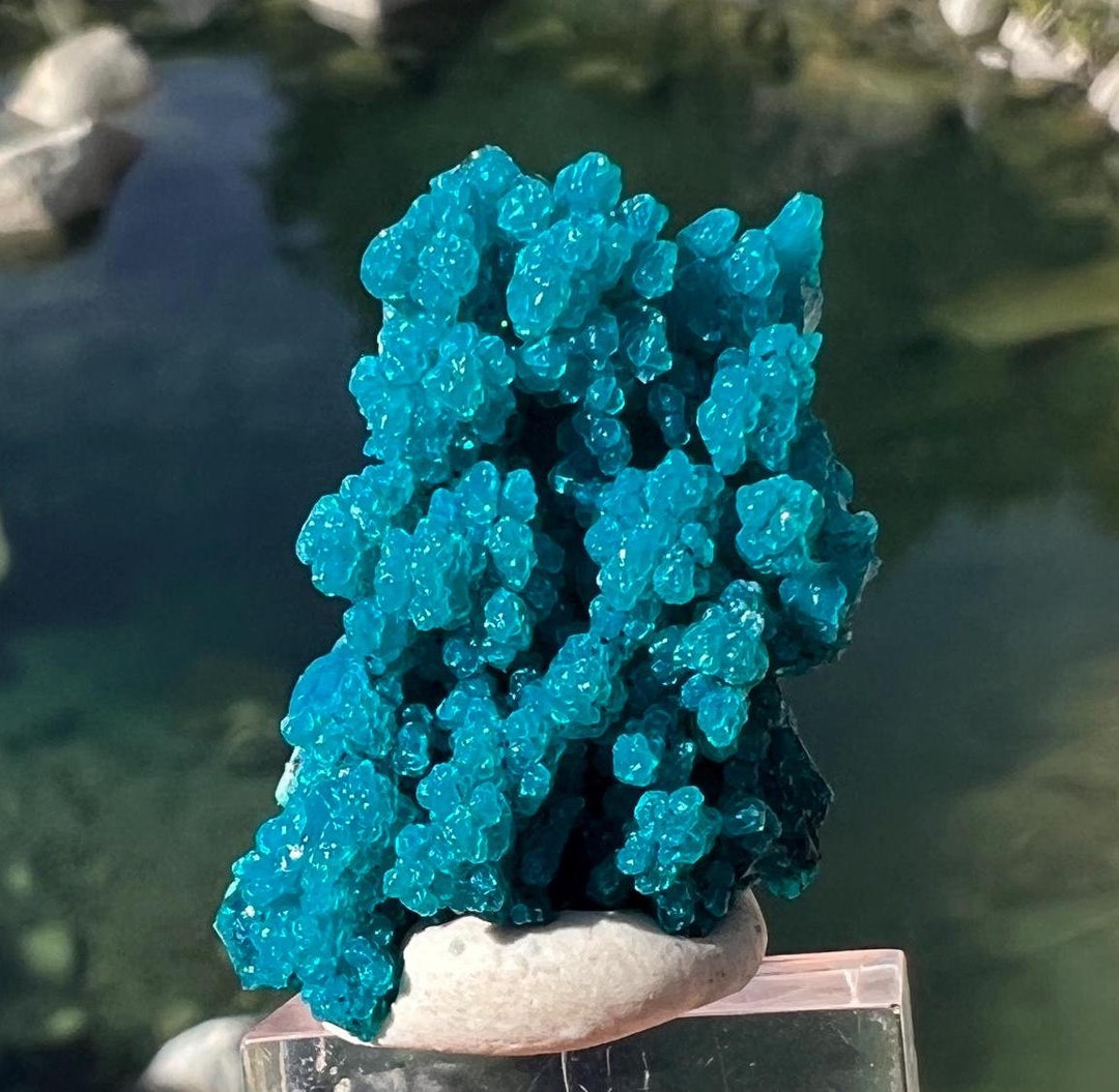 Super Gemmy Chrysocolla Crystal 6 Grams From Cunyari Mine Peru Blue ...