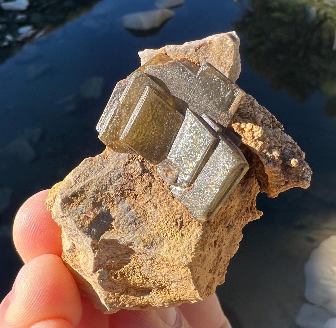 Really Cool Diamond Shaped Peruvian Barite Crystal Cluster on Matrix ...