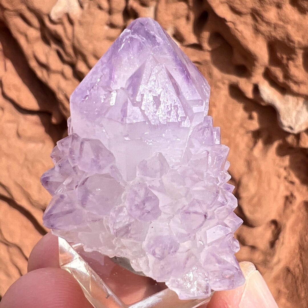 Clean Crisp Self Standing Purple Amethyst Spirit Quartz Crystal Cluster ...