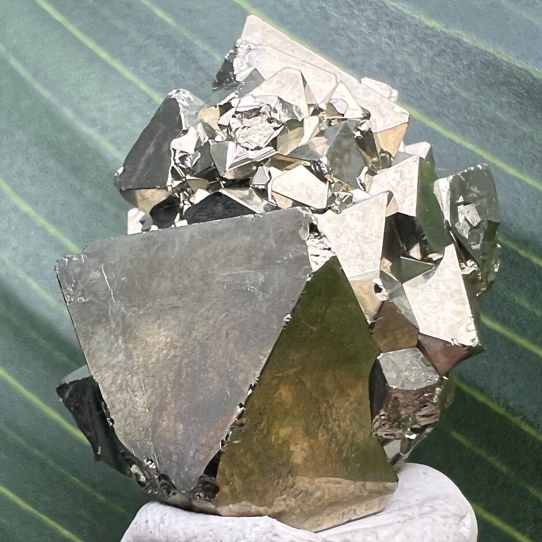 Cute Octahedral Pyrite Crystal Cluster • 38 Grams Natural Pyramid ...