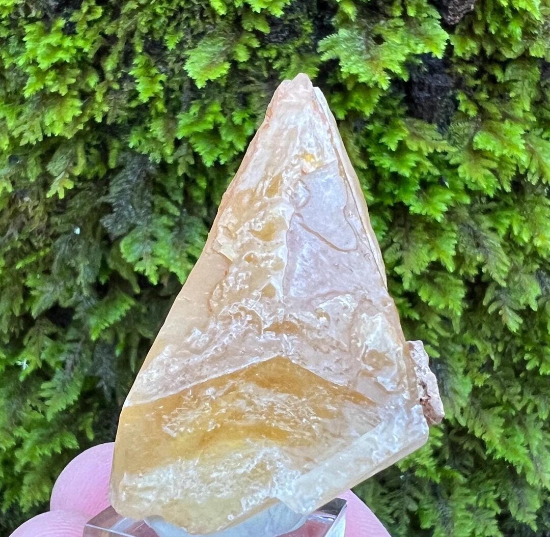 Juicy Medium Size Calcite Crystal W/ Matrix Attached Golden Dog Tooth ...