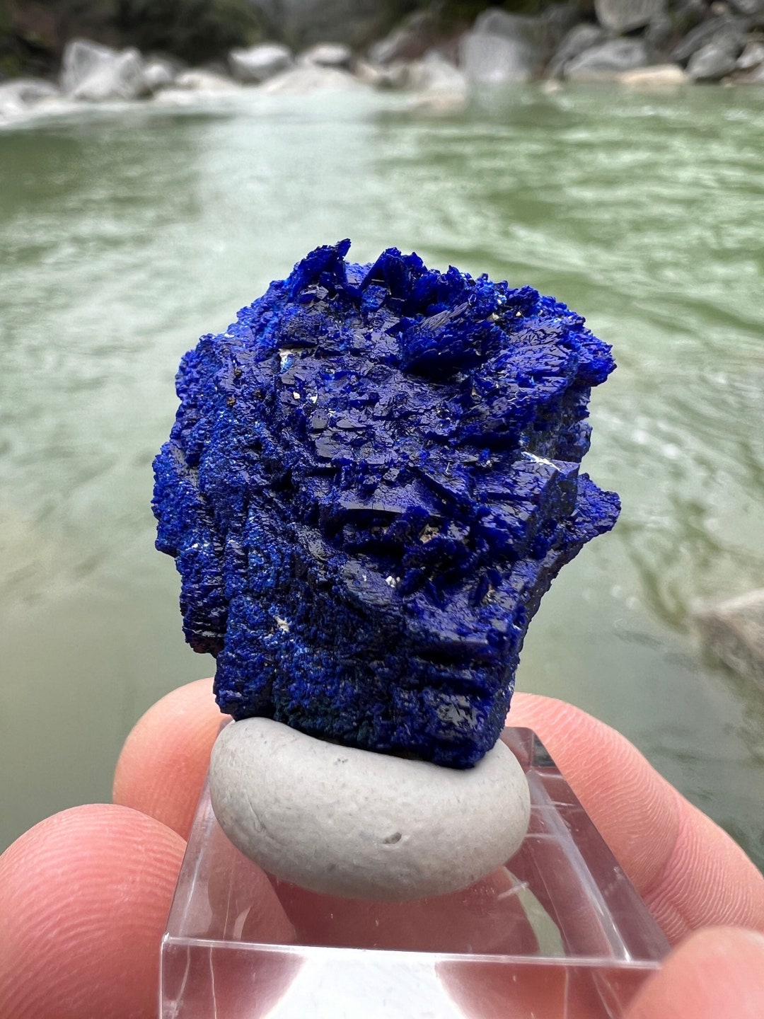 Larger Blue Azurite Crystal Specimen From Morocco • 20 Grams 100% ...