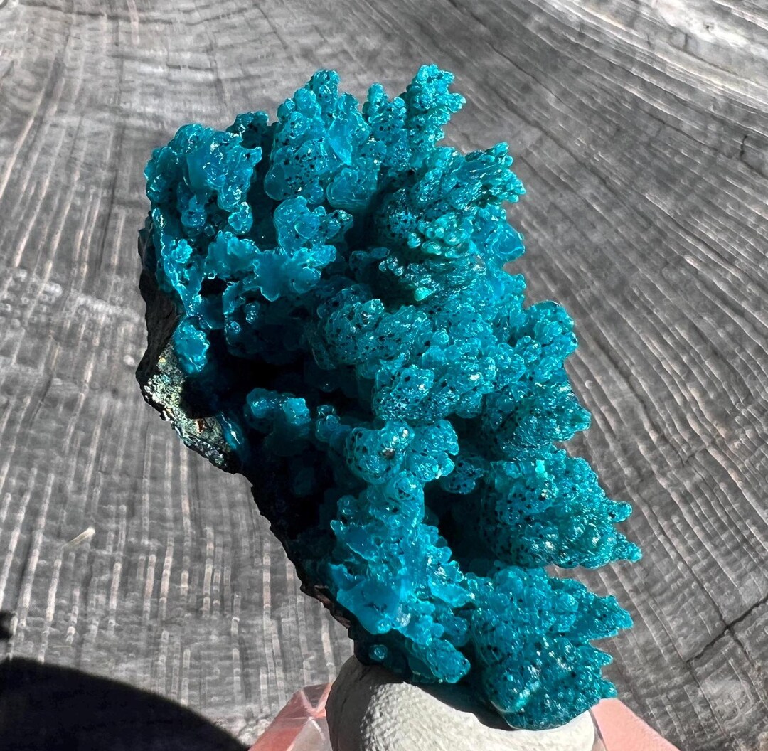 Blissful Cunyari Chrysocolla Crystal Cluster • 19 Grams From Peru Blue ...