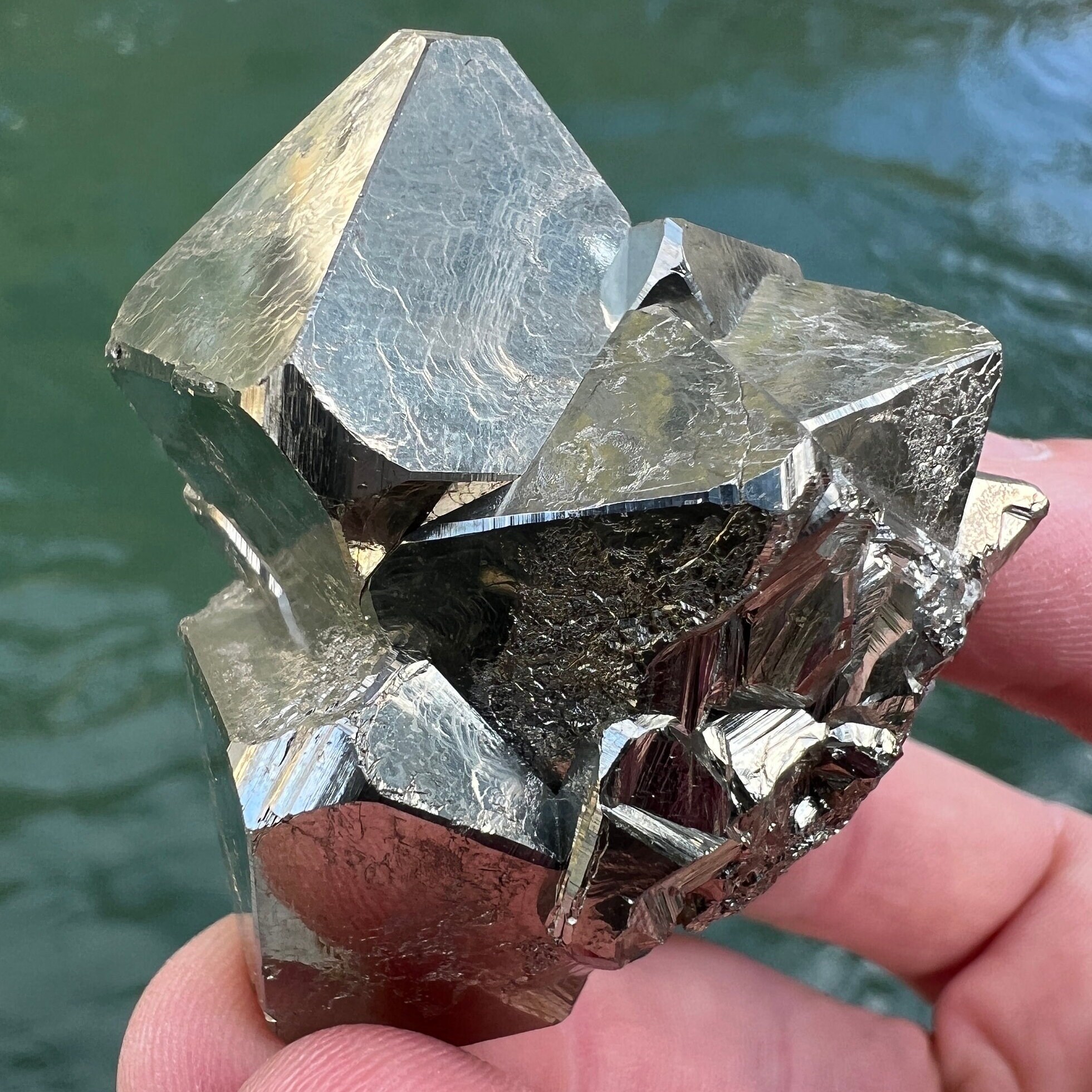 Large Octahedral Pyrite Cluster From Peru • 1/3 of a Pound!! 170 Grams ...