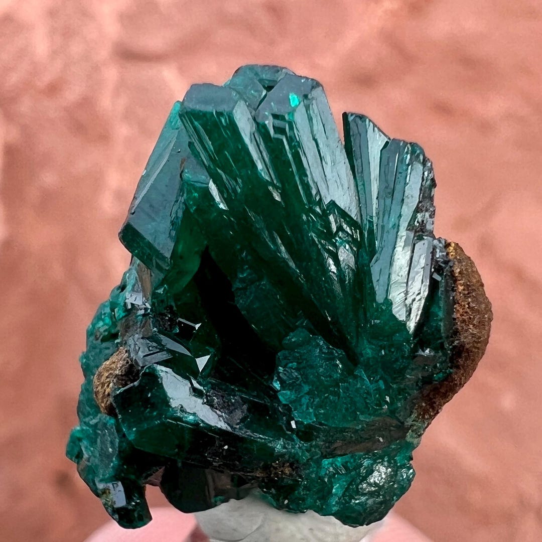 Unique Cluster of Emerald Green Dioptase Crystals From Namibia • 9 ...
