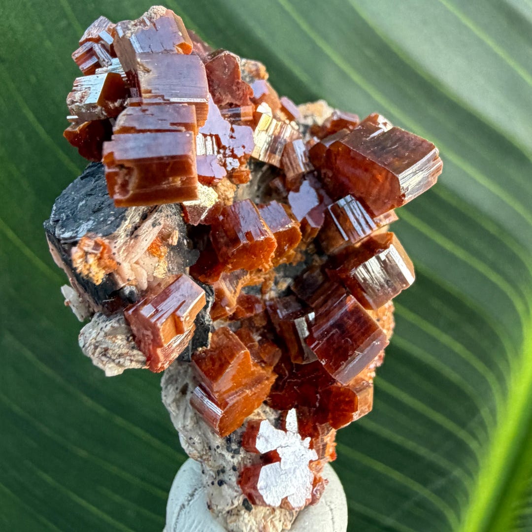 Deep Burgundy Red Vanadinite Crystal • 28 Grams Natural Vanadanite From ...