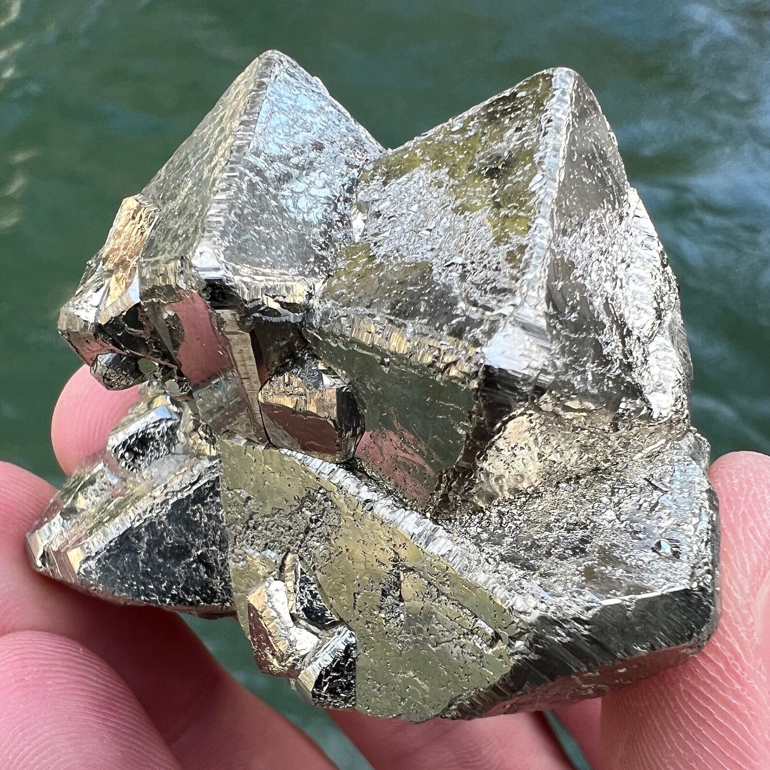 Large Octahedral Pyrite Cluster From Peru • 1/3 of a Pound!! 170 Grams ...