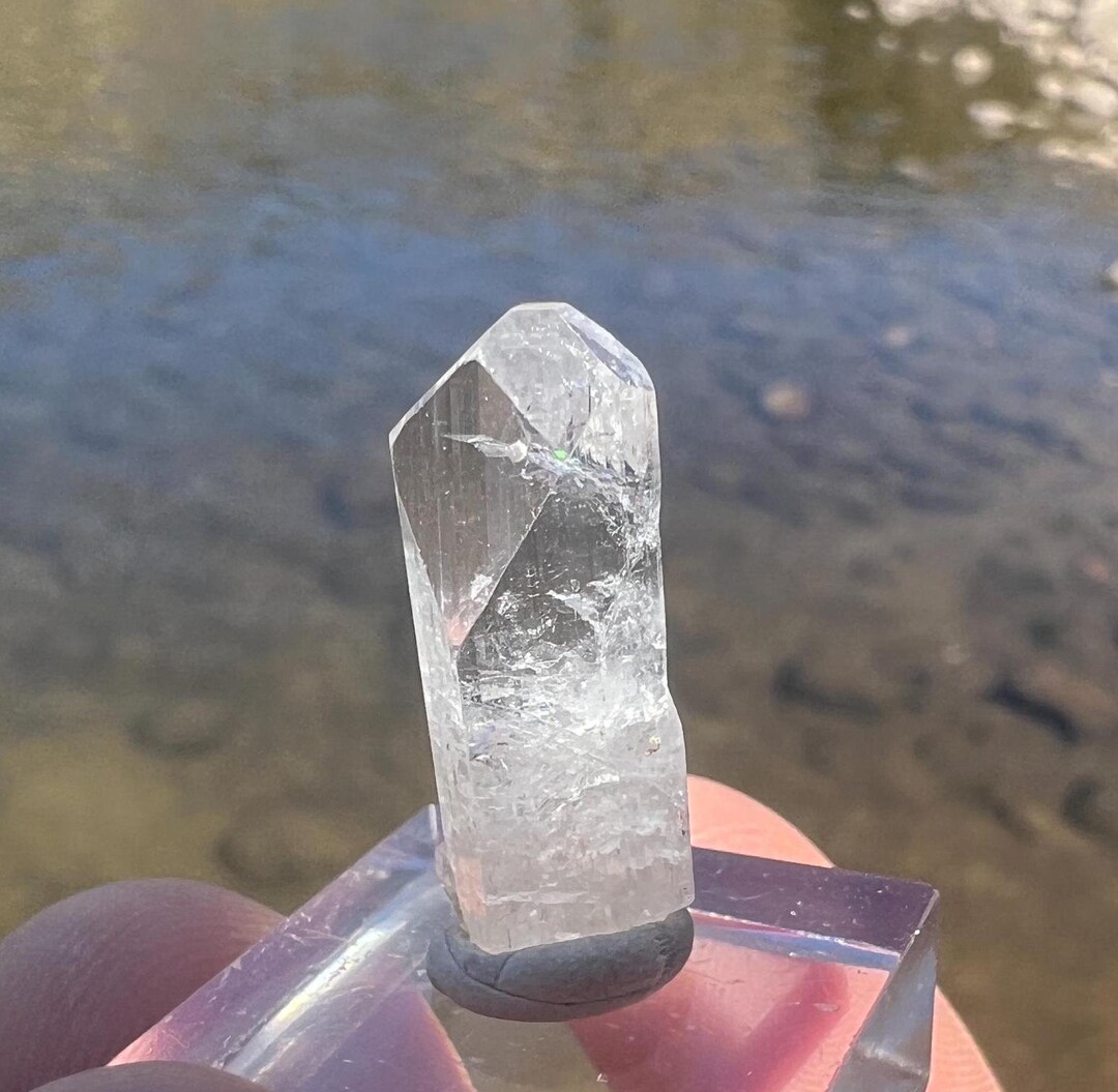 Danburite Crystal OLD STOCK Natural Point Clear W/ Nice Termination ...