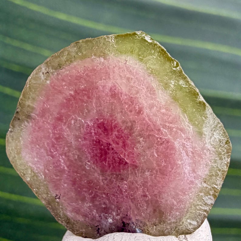 Juicy Natural Watermelon Tourmaline Crystal Slice • 6.9 Grams Raw ...