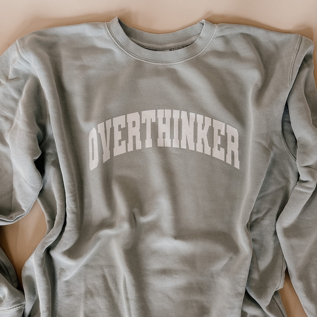 Overthinker Sweatshirt Mental Health Sweater Oversized Crewneck Mental ...