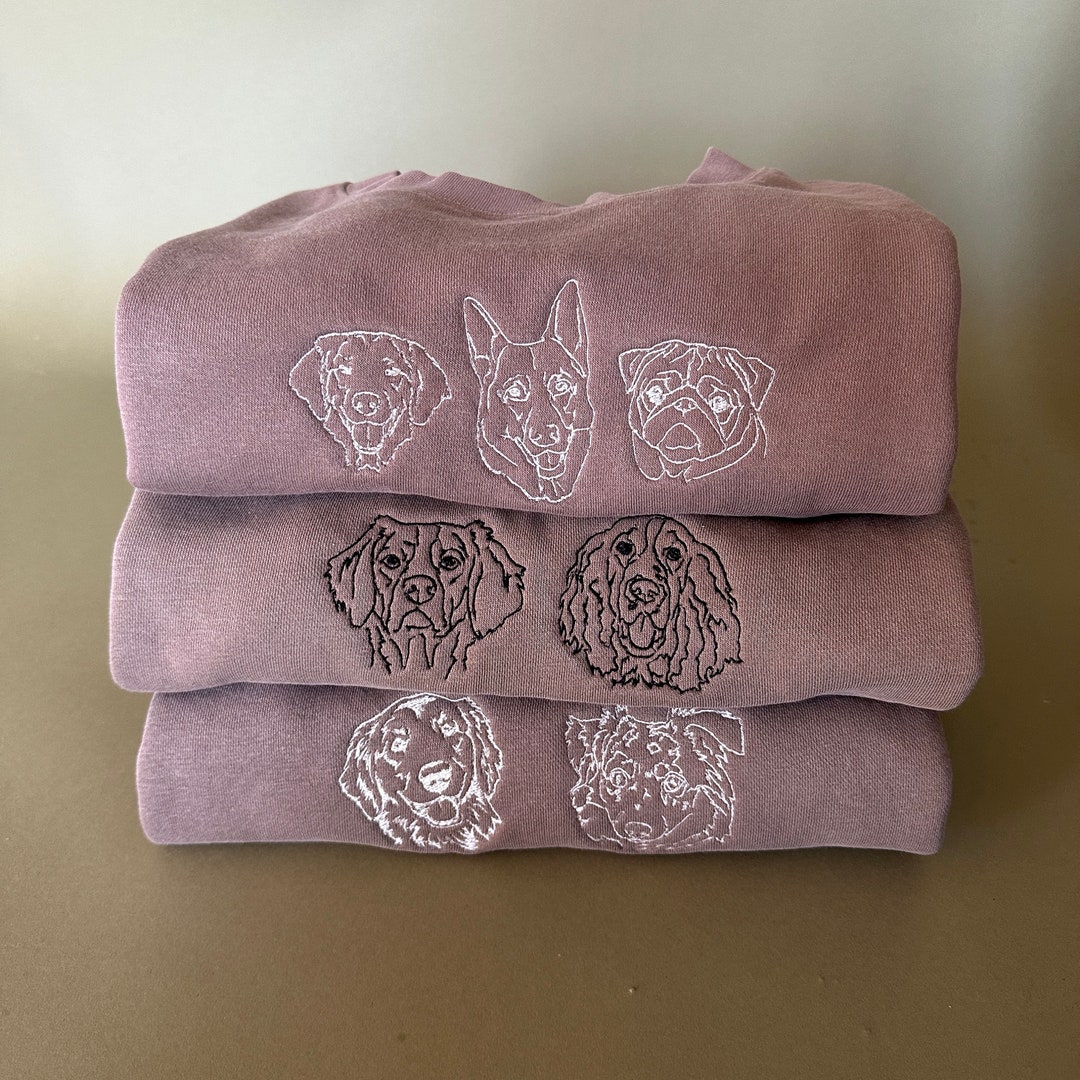 Custom Pet Embroidered Dog Mom Sweatshirt Custom Dog Mom Gift Oversized ...