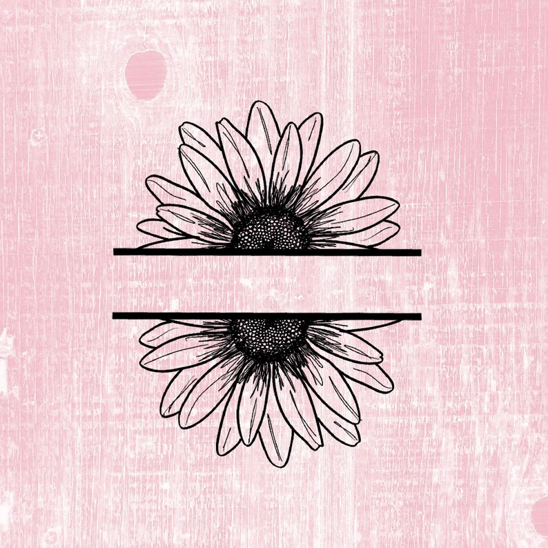 Daisy Floral Border SVG - Etsy