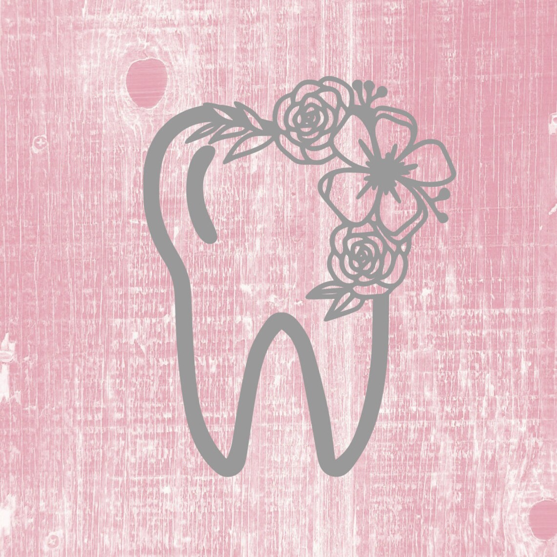 Floral Tooth SVG Dental Dental Hygienist - Etsy