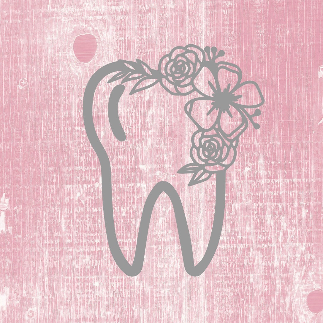 Floral Tooth SVG, Dental, Dental Hygienist - Etsy