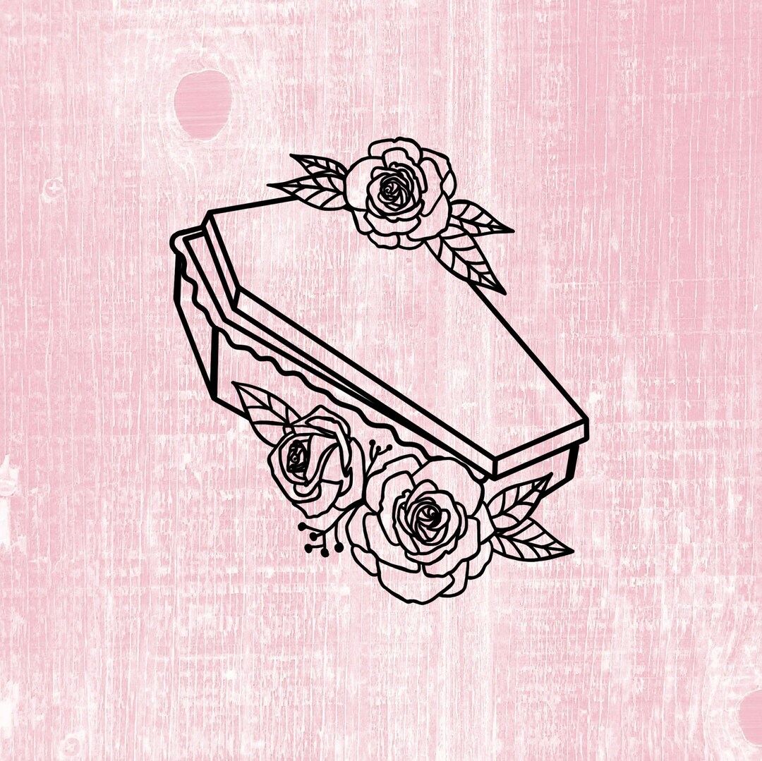 Coffin Floral SVG - Etsy