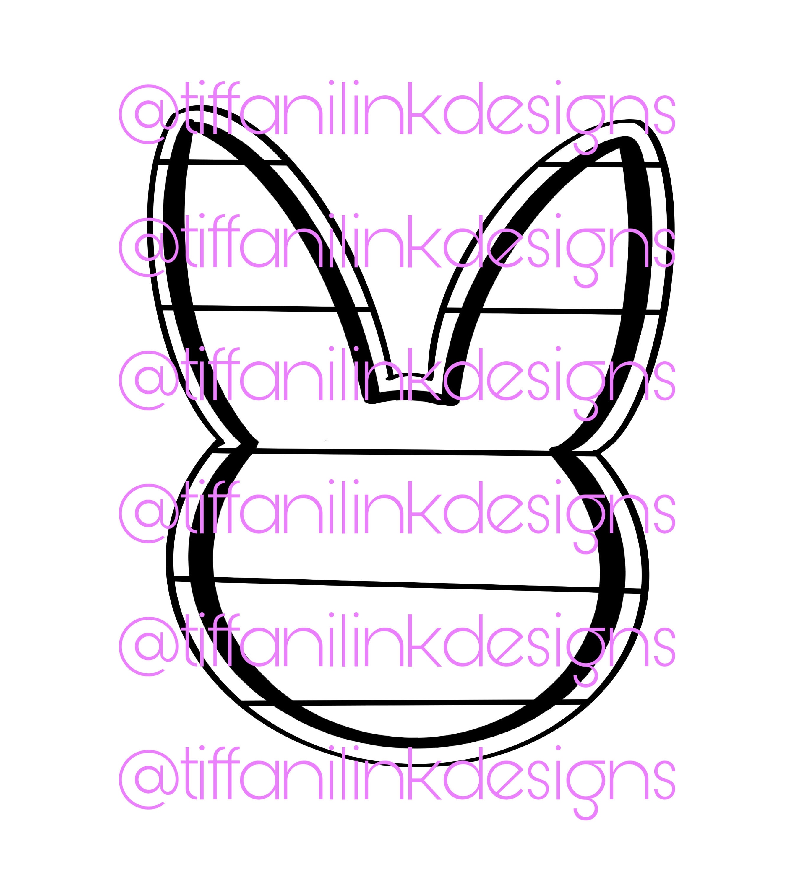 Bunny Name Tag SVG - Etsy