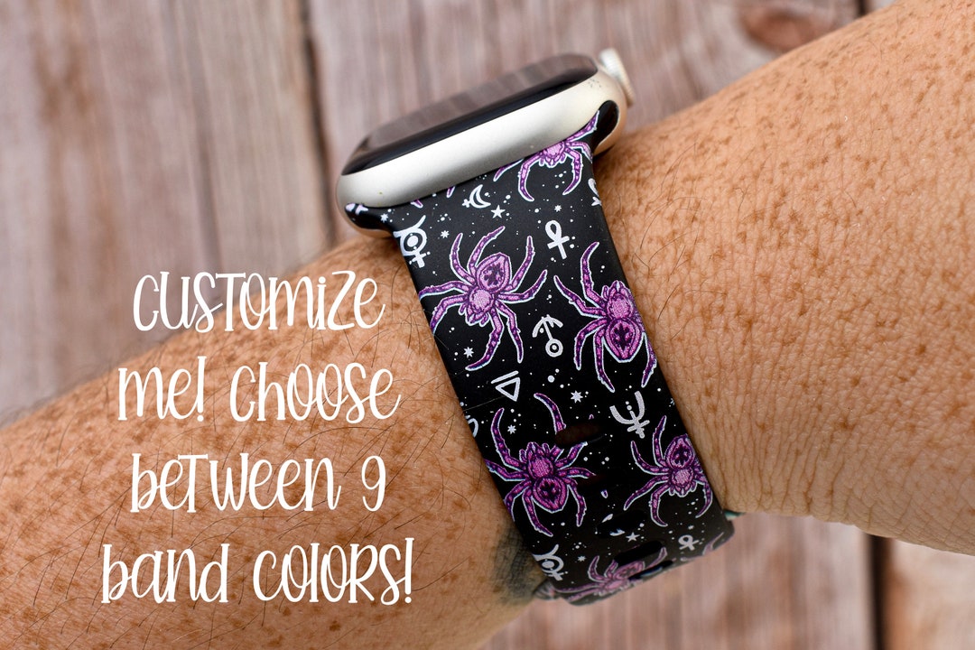 Customizable Pink Spider Watch Band Compatible With Apple Watch Fitbit ...