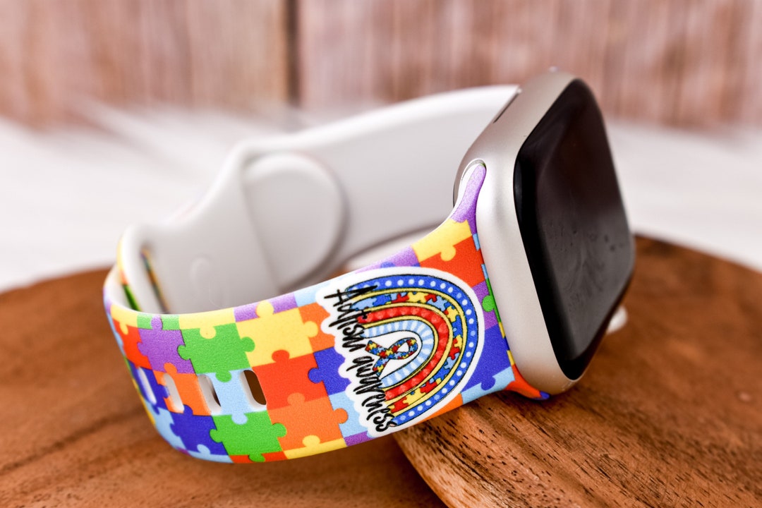 Autism Awareness Puzzle Silicone Watch Band Compatible With Apple Watch ...