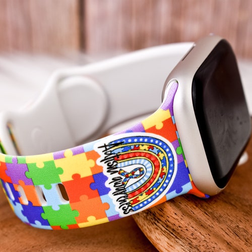 Autism Puzzle Piece Watch Band Compatible With Apple Watch - Etsy