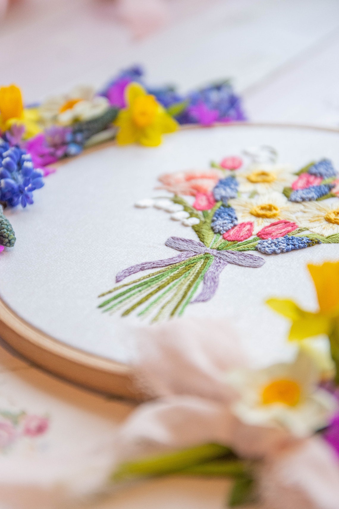 Embroidery PDF Pattern spring Flowers Digital - Etsy
