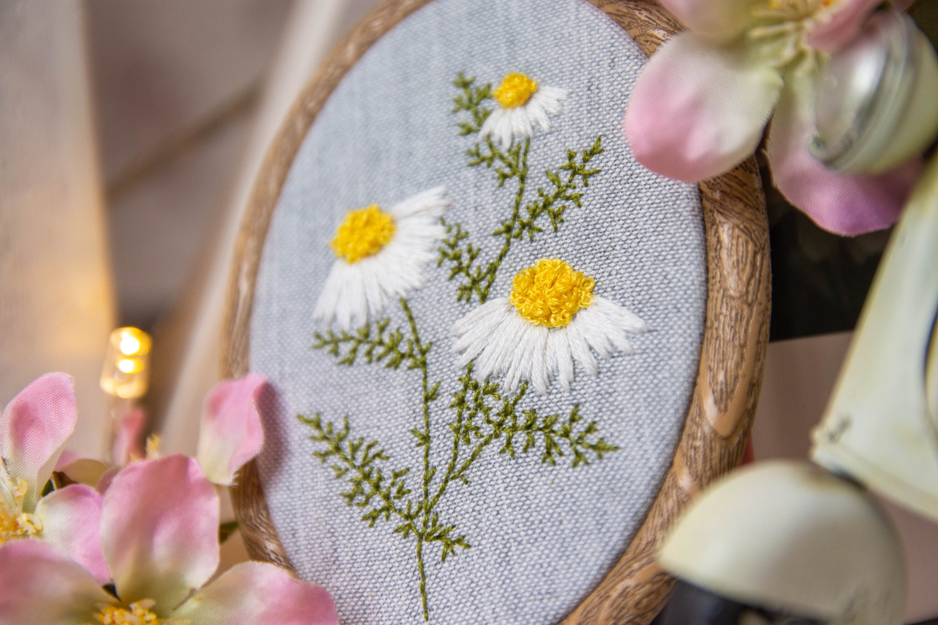 Embroidery PDF Pattern "miniature Chamomile" - Digital Instant Download ...