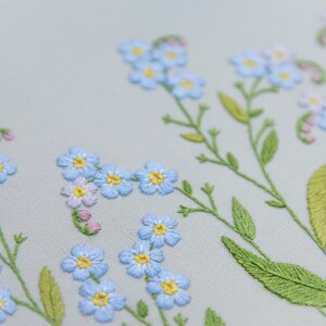 Embroidery PDF Pattern "forget Me Nots" - Digital Instant Download ...