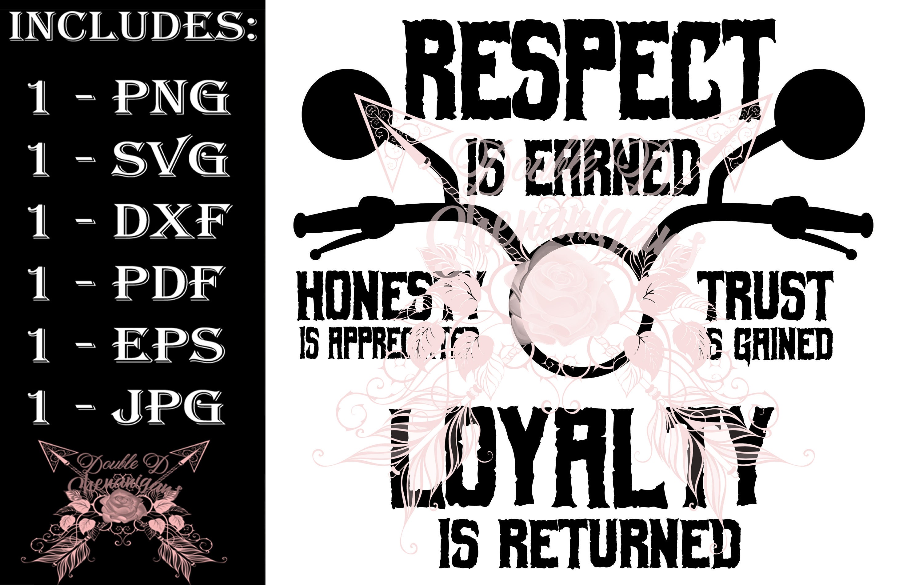 Respect is Earned Loyalty is Returned Motorcycle SVG, EPS, Png, Dxf ...
